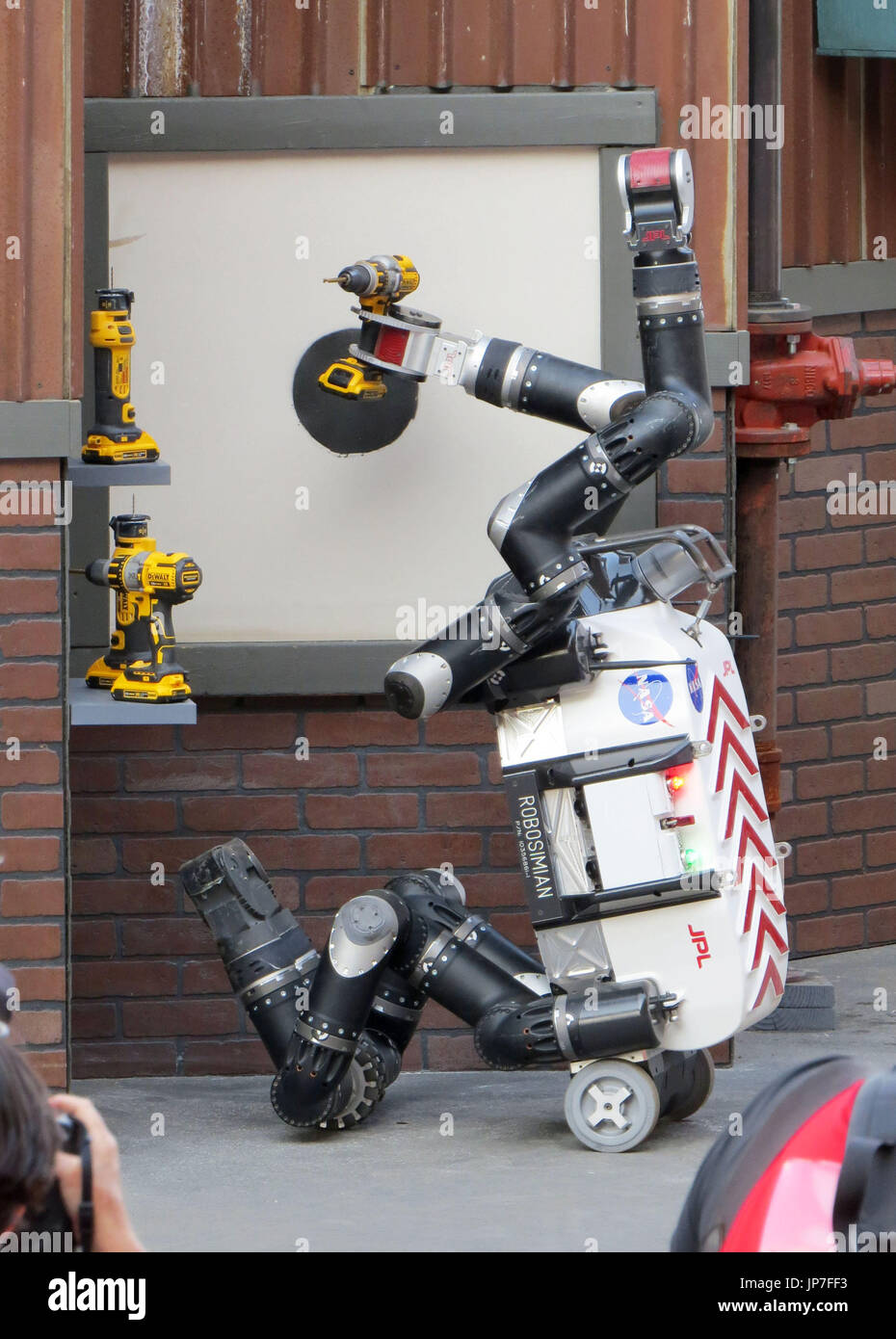 Photo taken June 6, 2015 shows a robot developed by NASA's Jet ...
