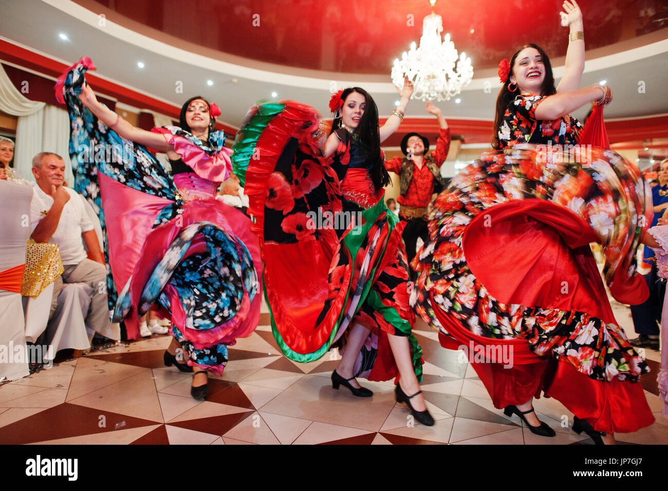 Zalishchyky, Ukraine- August 28, 2016: Gypsies dancing and singing on ...