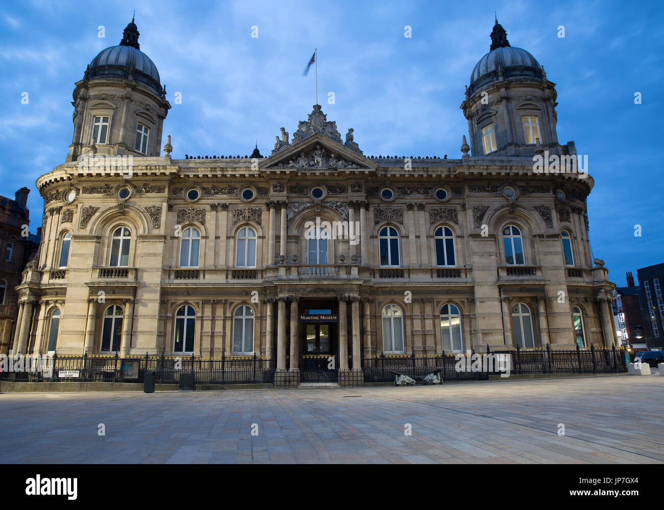 Maritime Museum in Hull illuminated at night Stock Photo - Alamy