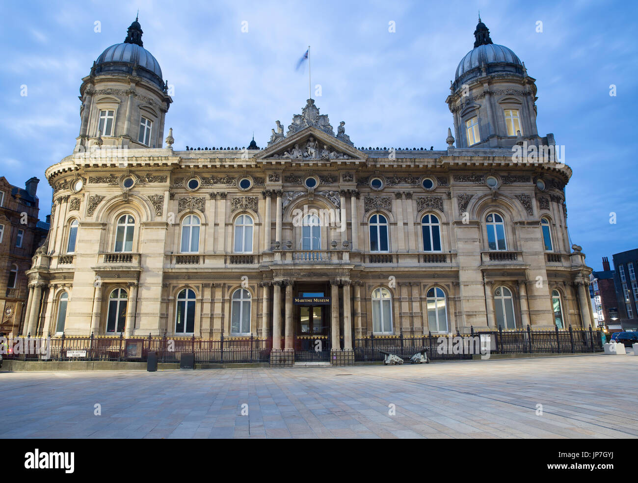 Maritime Museum in Hull illuminated at night Stock Photo - Alamy