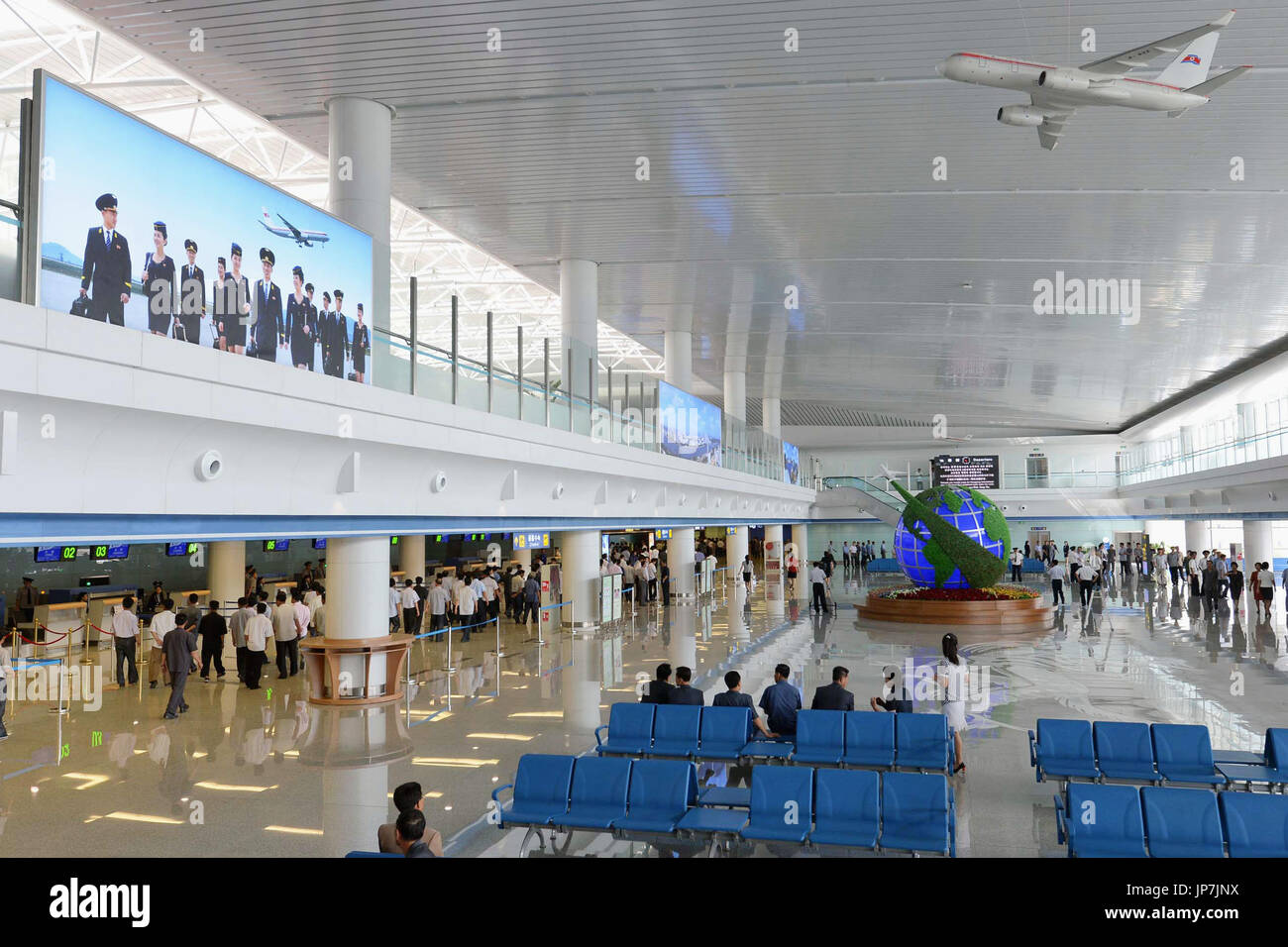 North Korea opens a new terminal at Pyongyang International Airport on ...