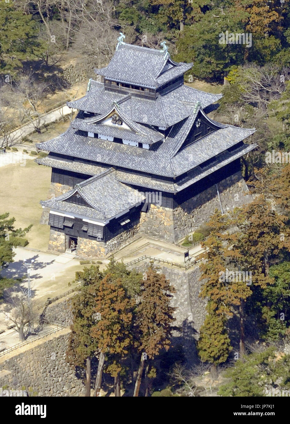 The main stronghold of Matsue Castle in the western Japanese prefecture ...