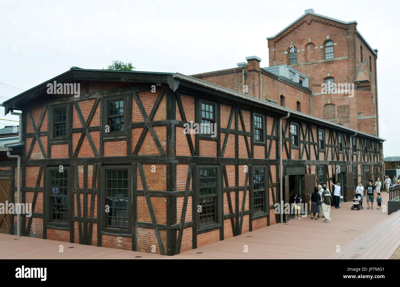 A red brick building built in 1898 in Handa in the central Japan ...