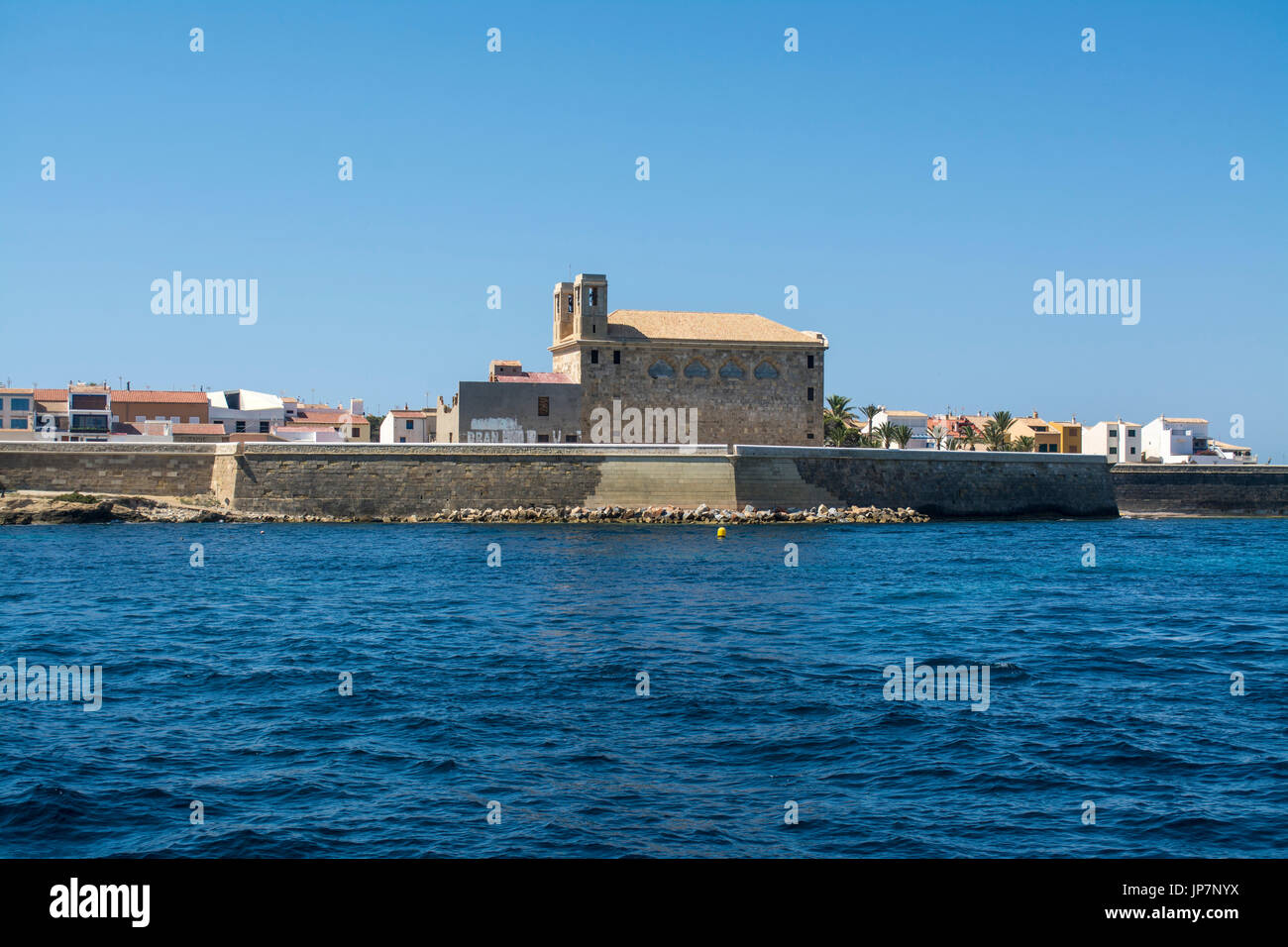 Island of Tabarca viewed from the sea, Spain Stock Photo - Alamy