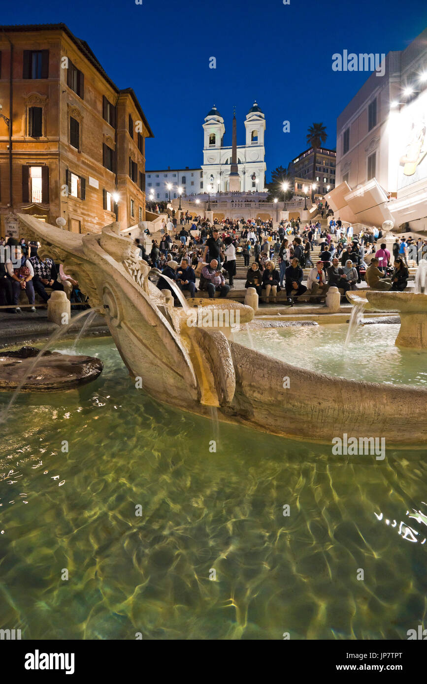 Horizontal Vertical view of the Spanish Steps in Rome Stock Photo - Alamy