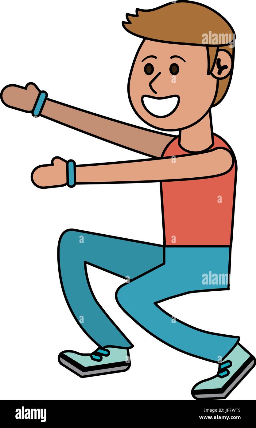 boy doing workout fitness Stock Vector Image & Art - Alamy