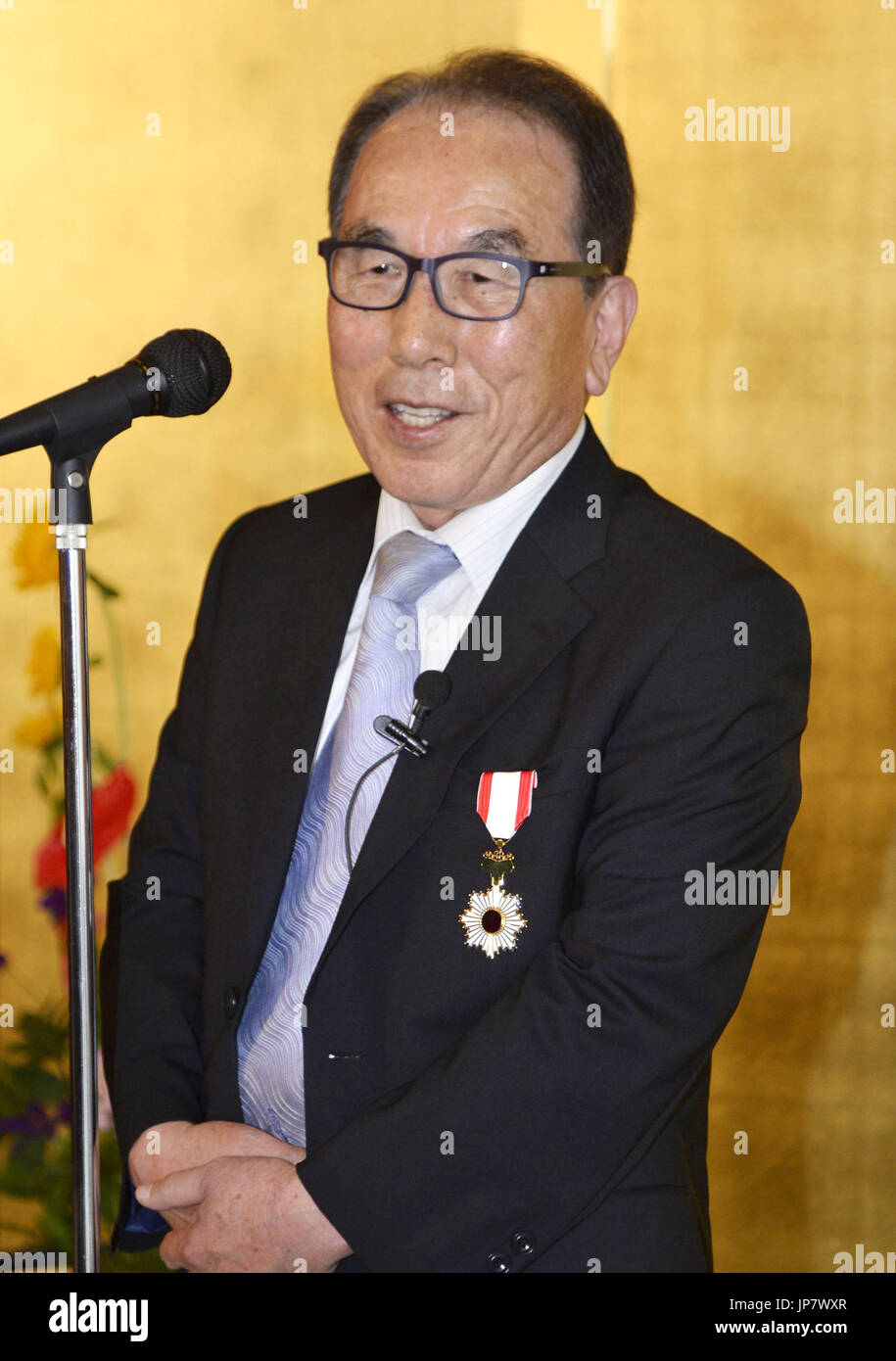 Lee Song Dae (L), the father of Lee Su Hyon who was killed by an ...