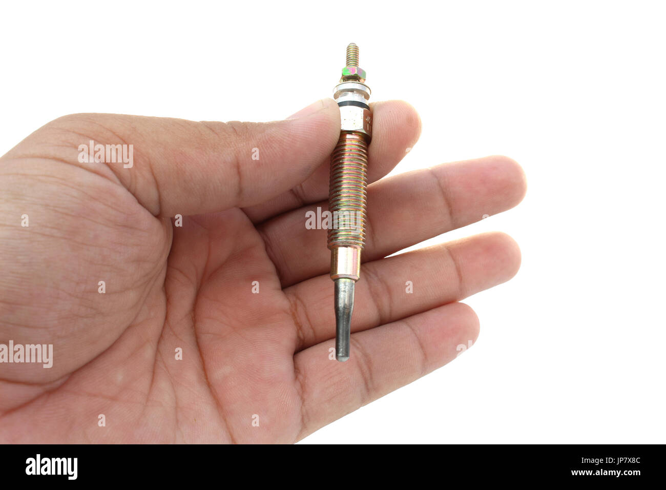 Hand hold dirty fuel injector engine Stock Photo - Alamy