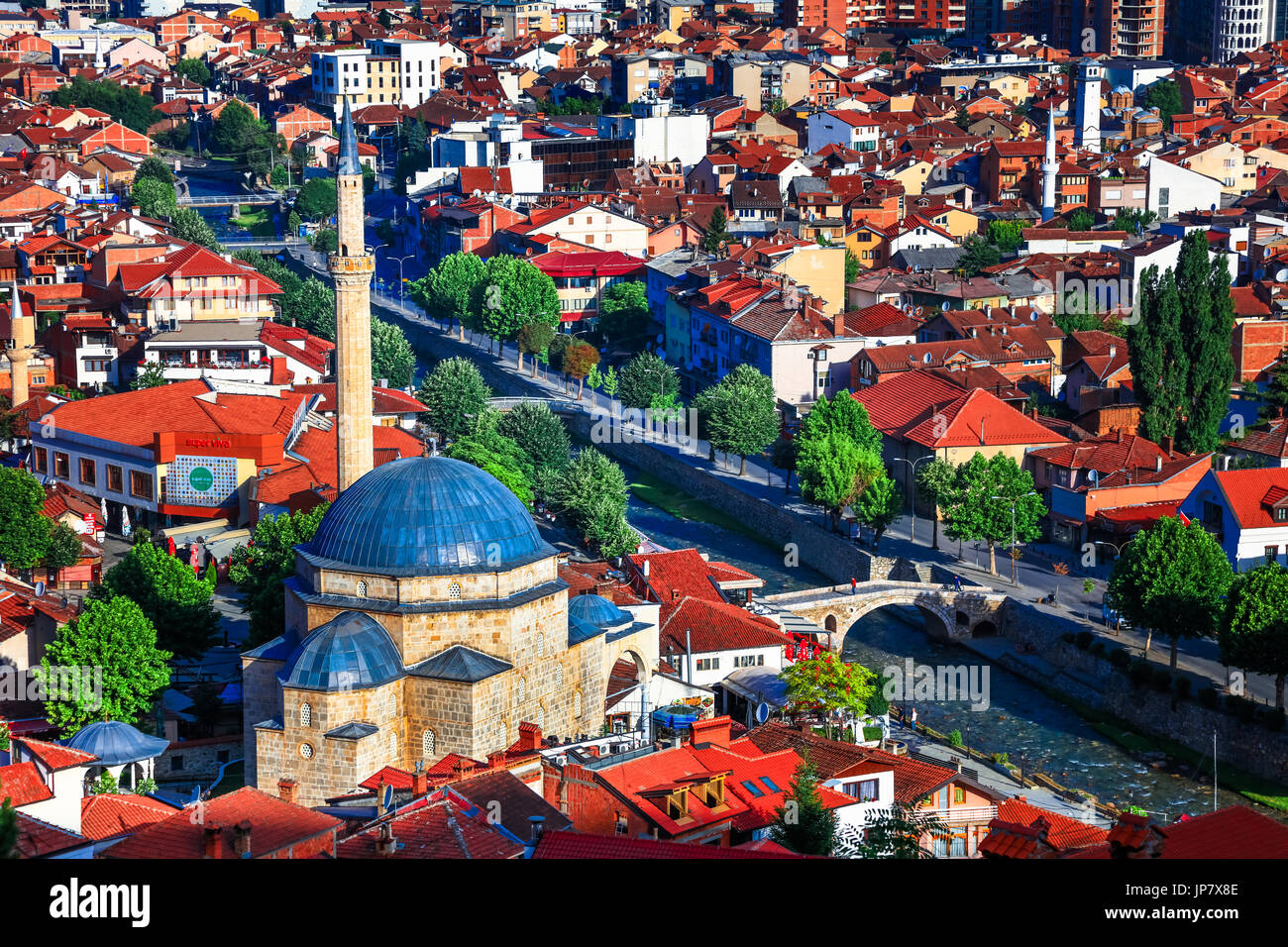 Europe - Kosovo - Prizren - Historic city located on banks of Prizren ...