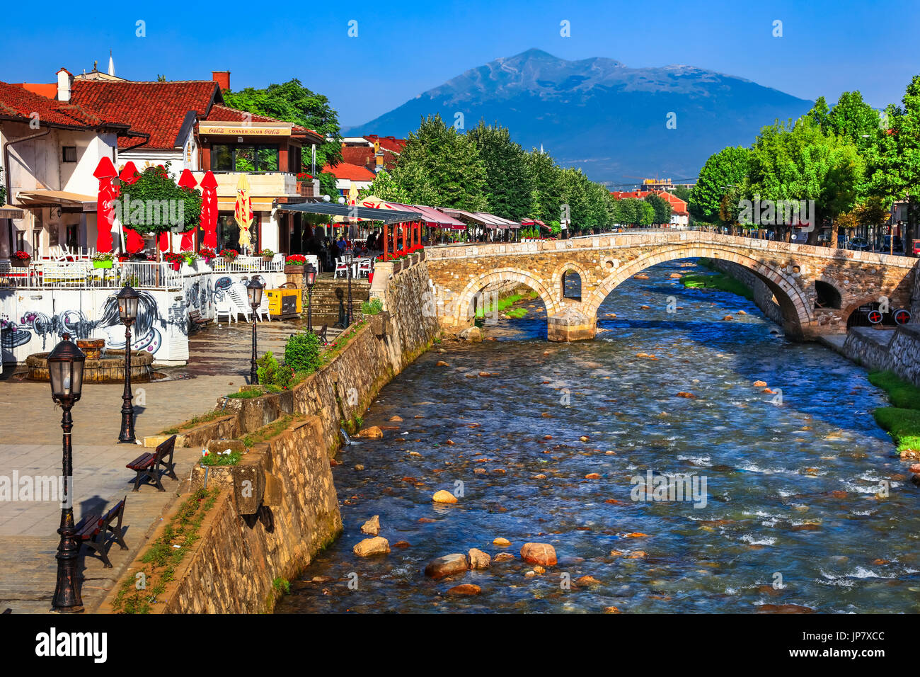 Europe, Kosovo, Prizren, Historic city on banks of Prizren Bistrica ...