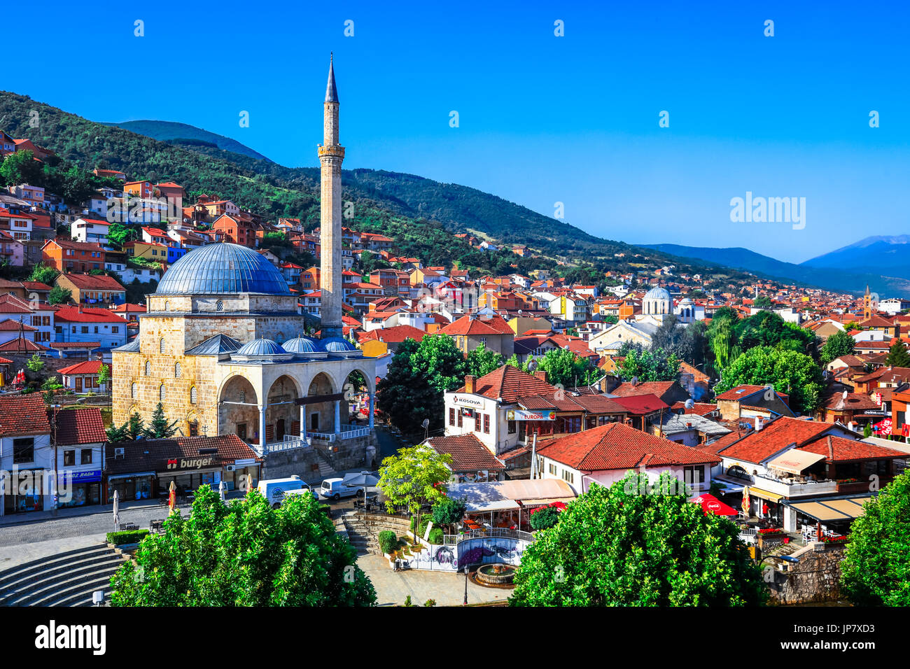 Europe - Kosovo - Prizren - Historic city located on banks of Prizren ...