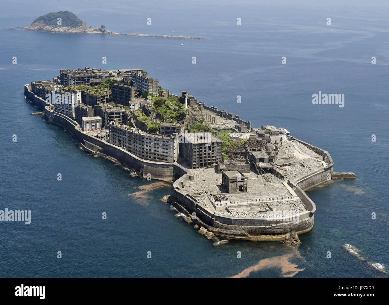 Hashima Island off Nagasaki, southwestern Japan, known for its ...