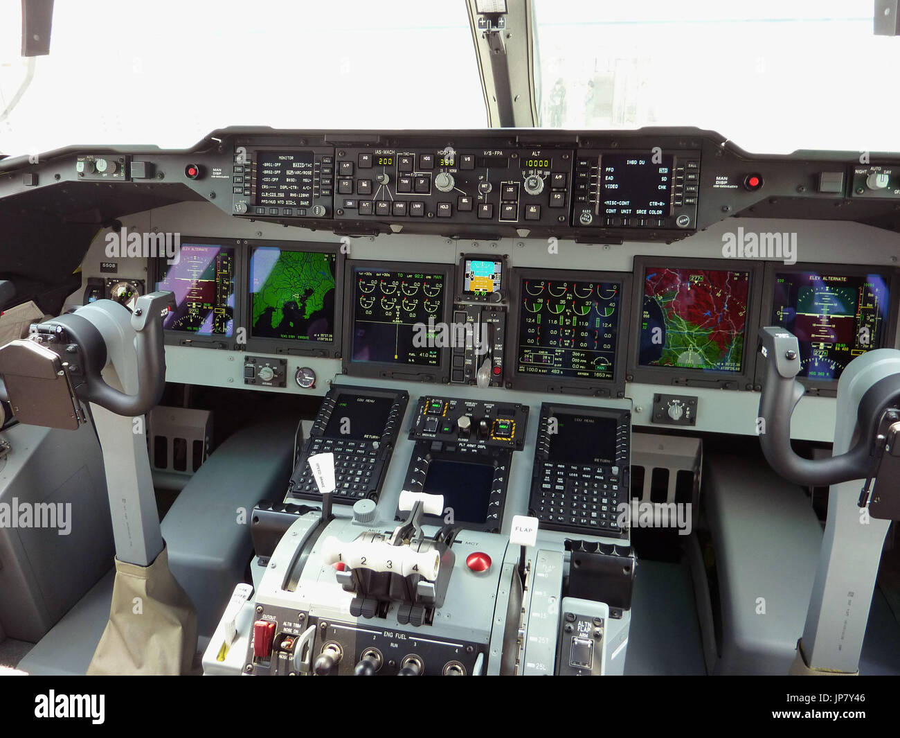 The cockpit of Japan's first domestically developed P-1 maritime patrol ...