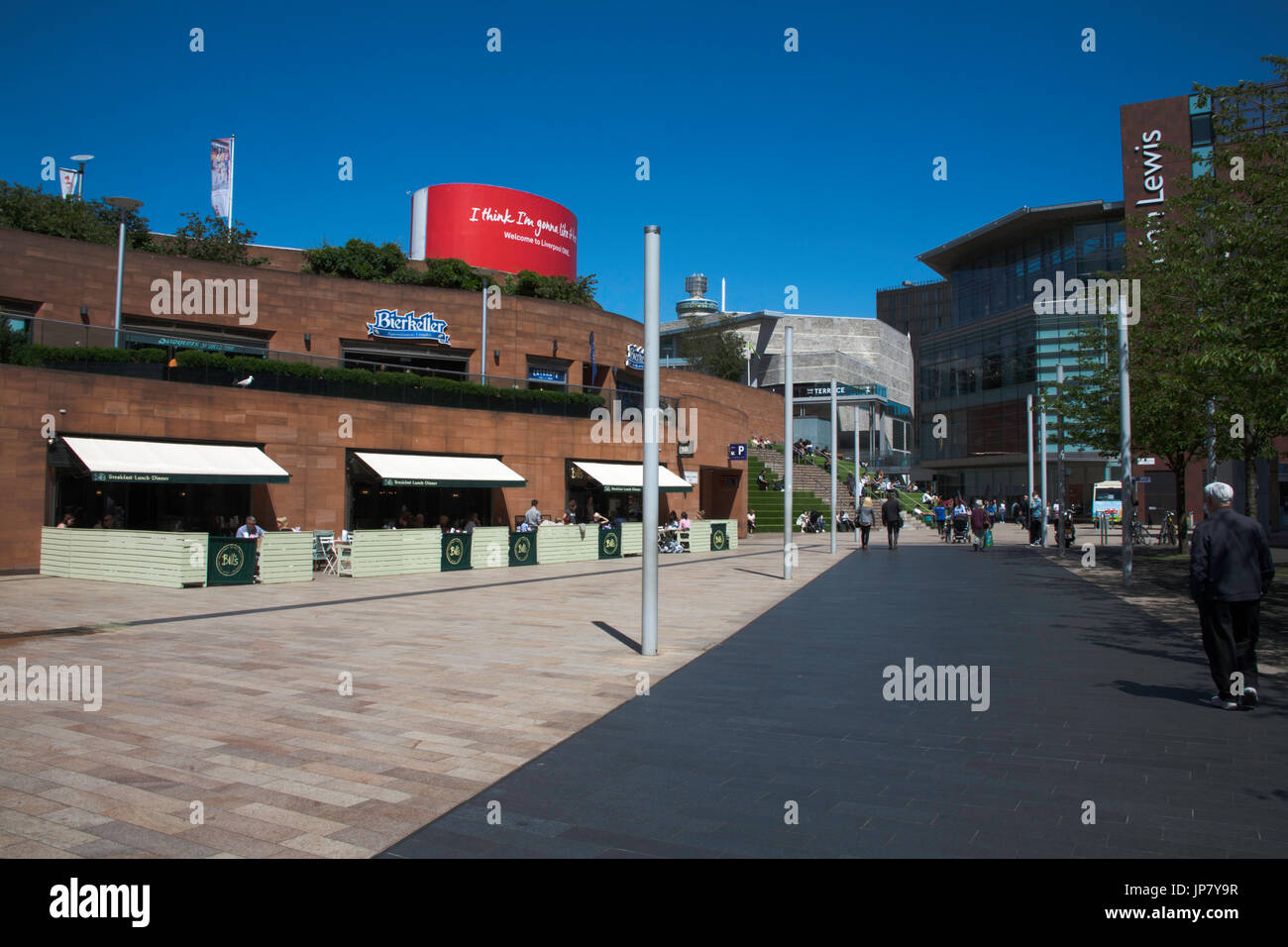 Thomas Steers Way Liverpool One Merseyside England Stock Photo - Alamy