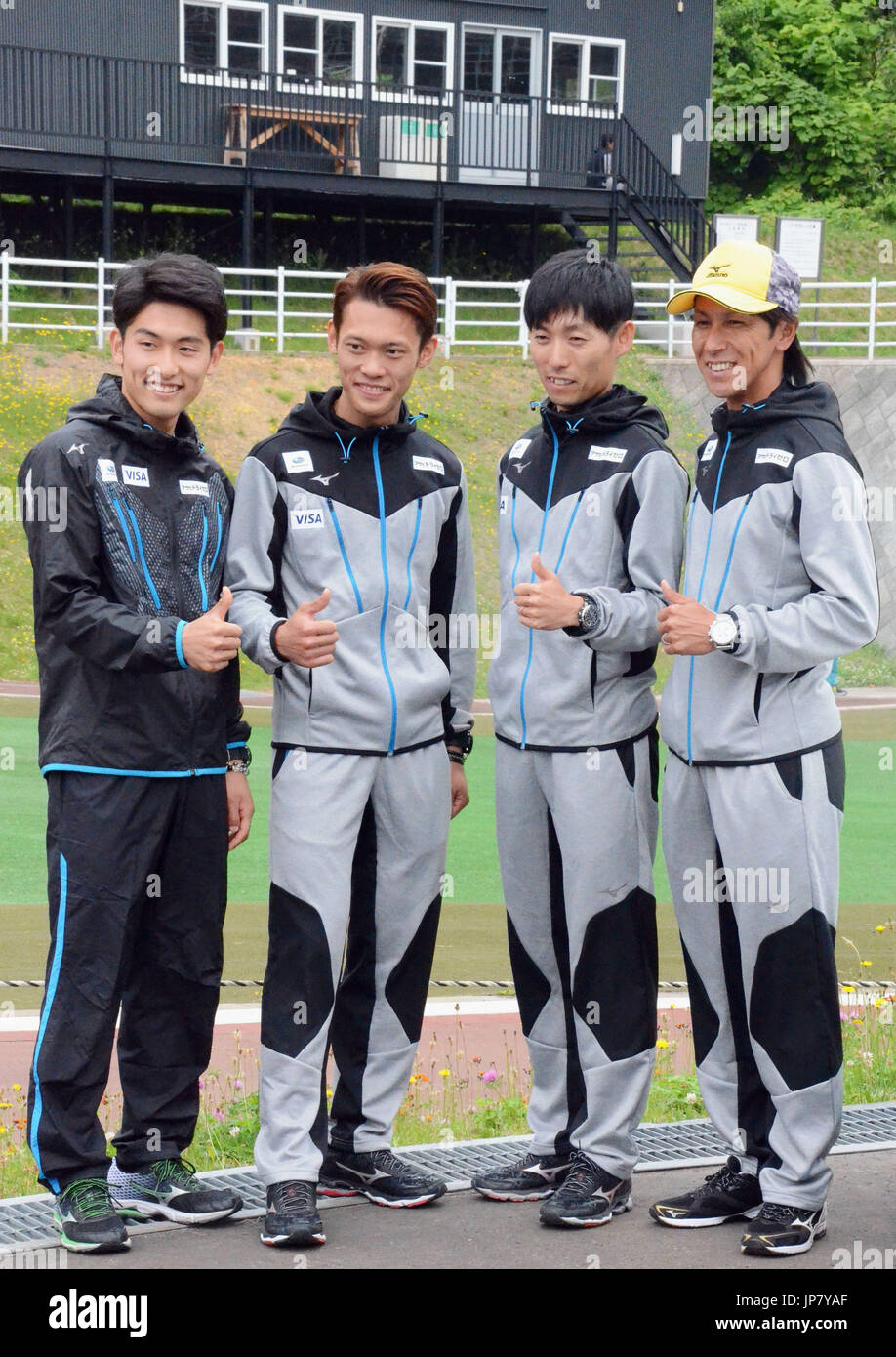 (From R) Noriaki Kasai, Daiki Ito, Taku Takeuchi and Reruhi Shimizu ...