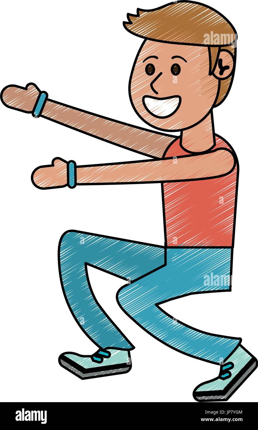 boy doing workout fitness Stock Vector Image & Art - Alamy