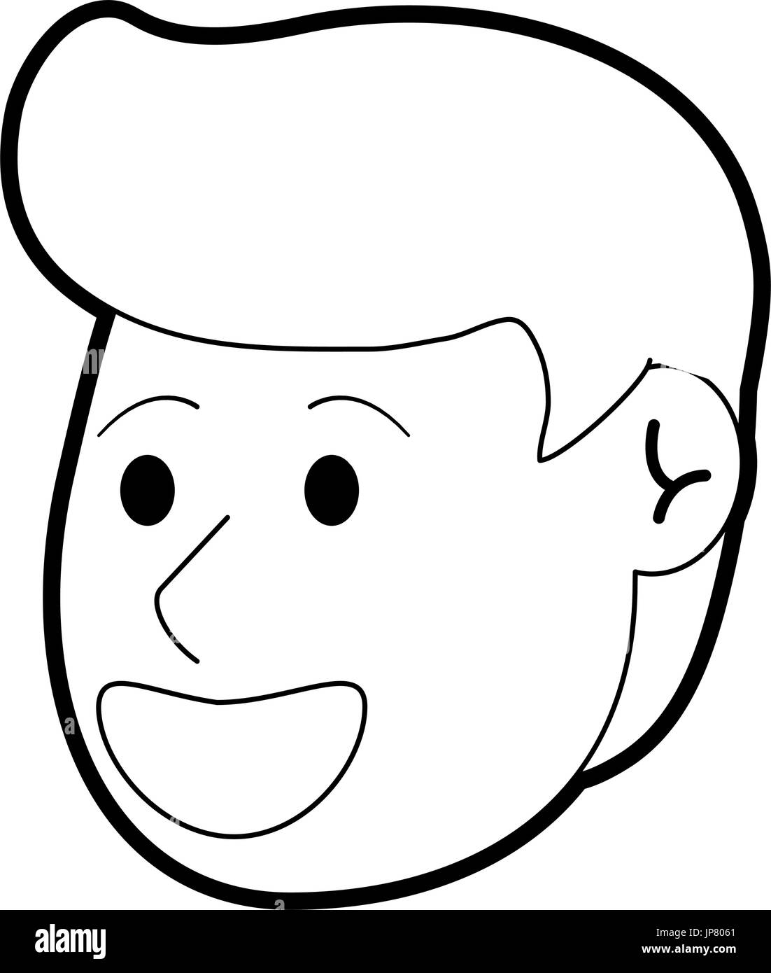 happy young men face Stock Vector Image & Art - Alamy