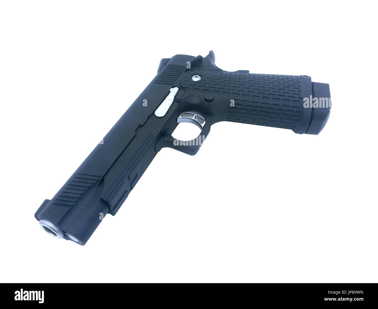 Gun on isolated white background Stock Photo - Alamy