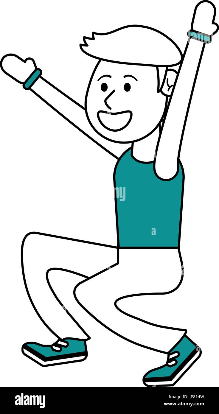 boy doing workout fitness Stock Vector Image & Art - Alamy