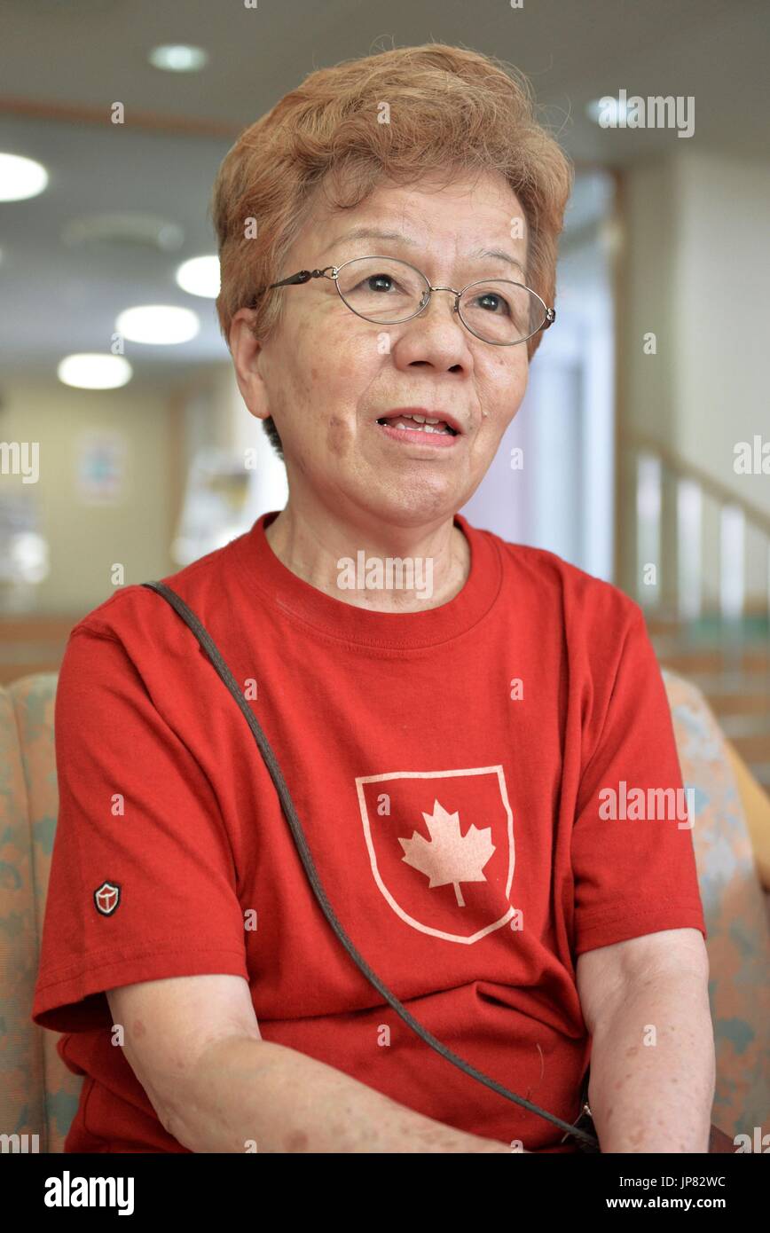 Junko Watanabe, who experienced the atomic bombing of Hiroshima when ...