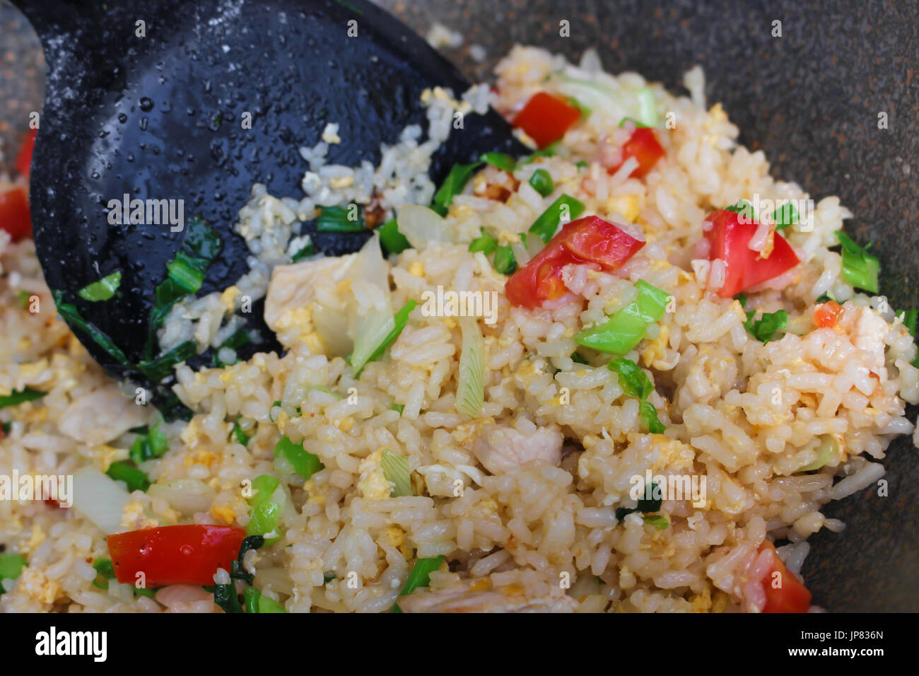 Rice Fried in pan Stock Photo - Alamy