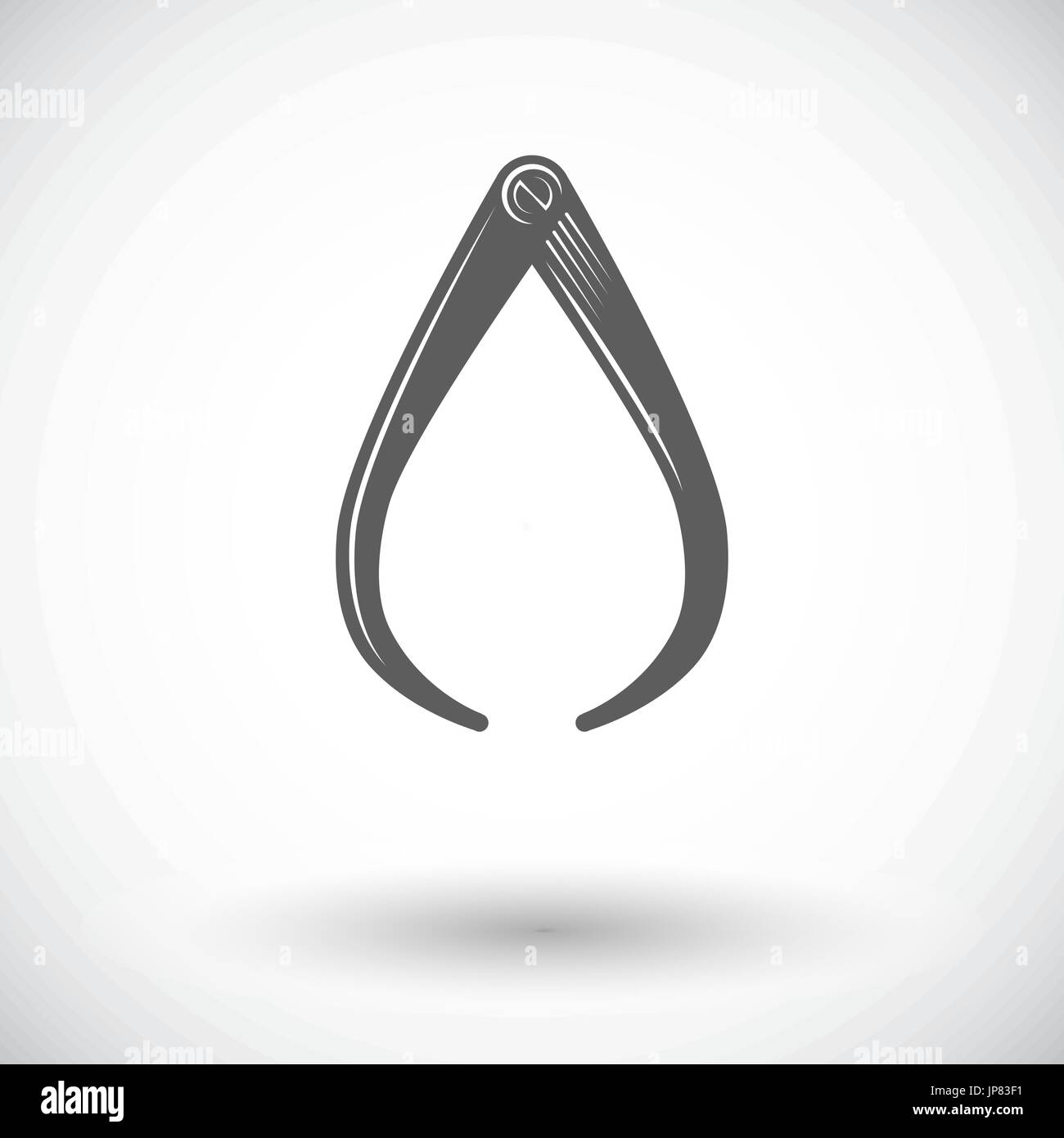 Calipers. Single flat icon on white background. Vector illustration ...