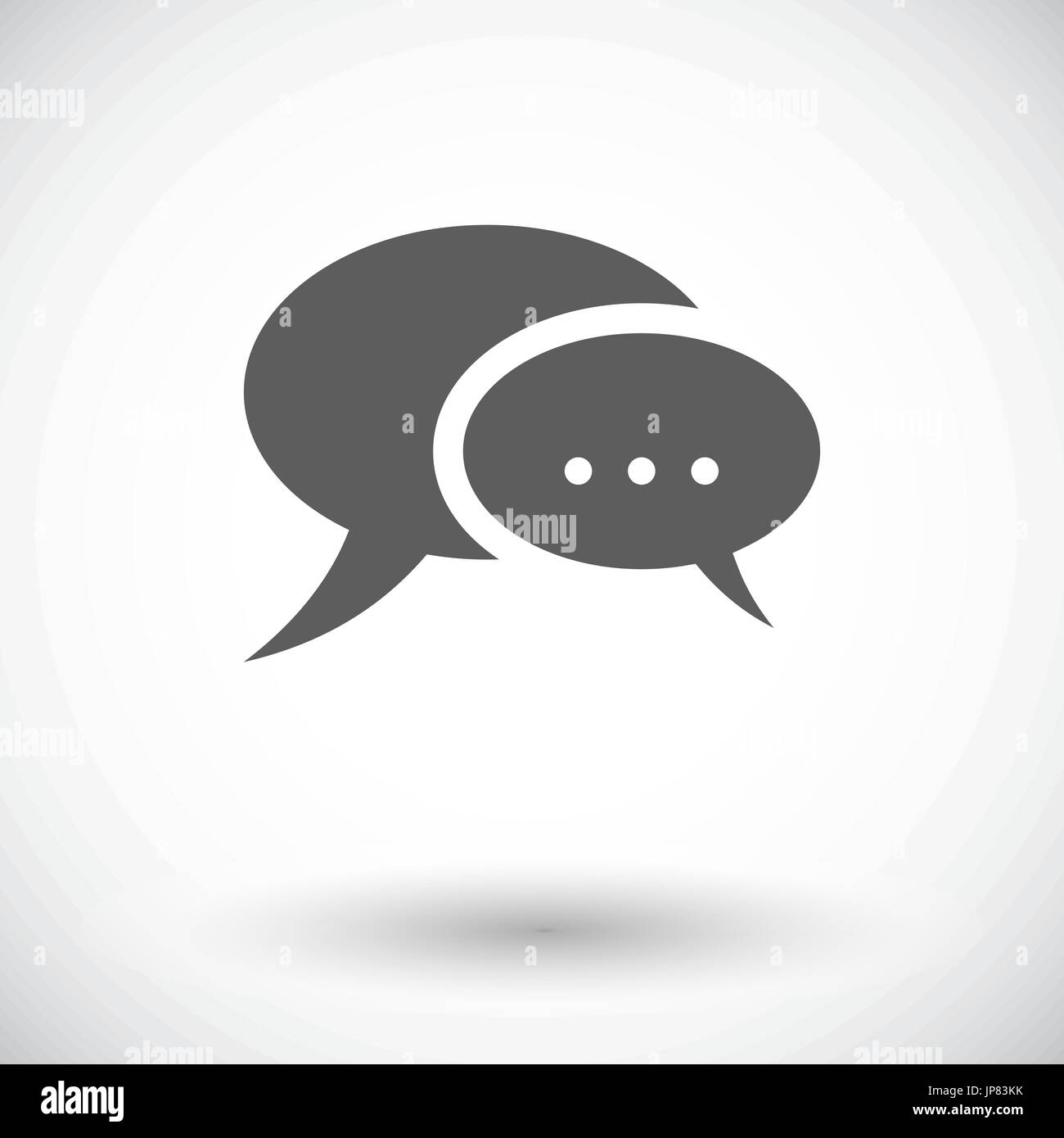 Chat. Single flat icon on white background. Vector illustration Stock ...