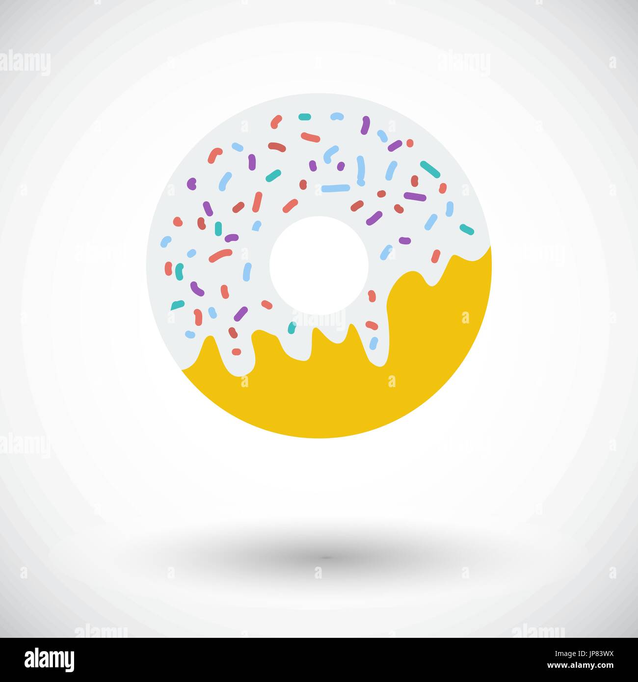 Donut. Single flat icon on white background. Vector illustration Stock ...