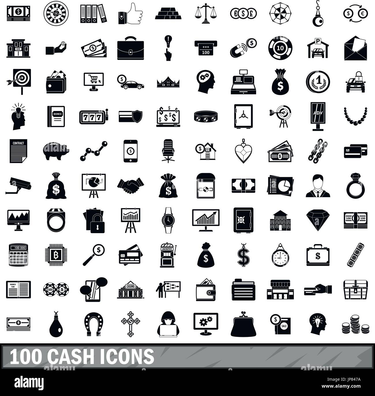 100 cash icons set, simple style Stock Vector Image & Art - Alamy