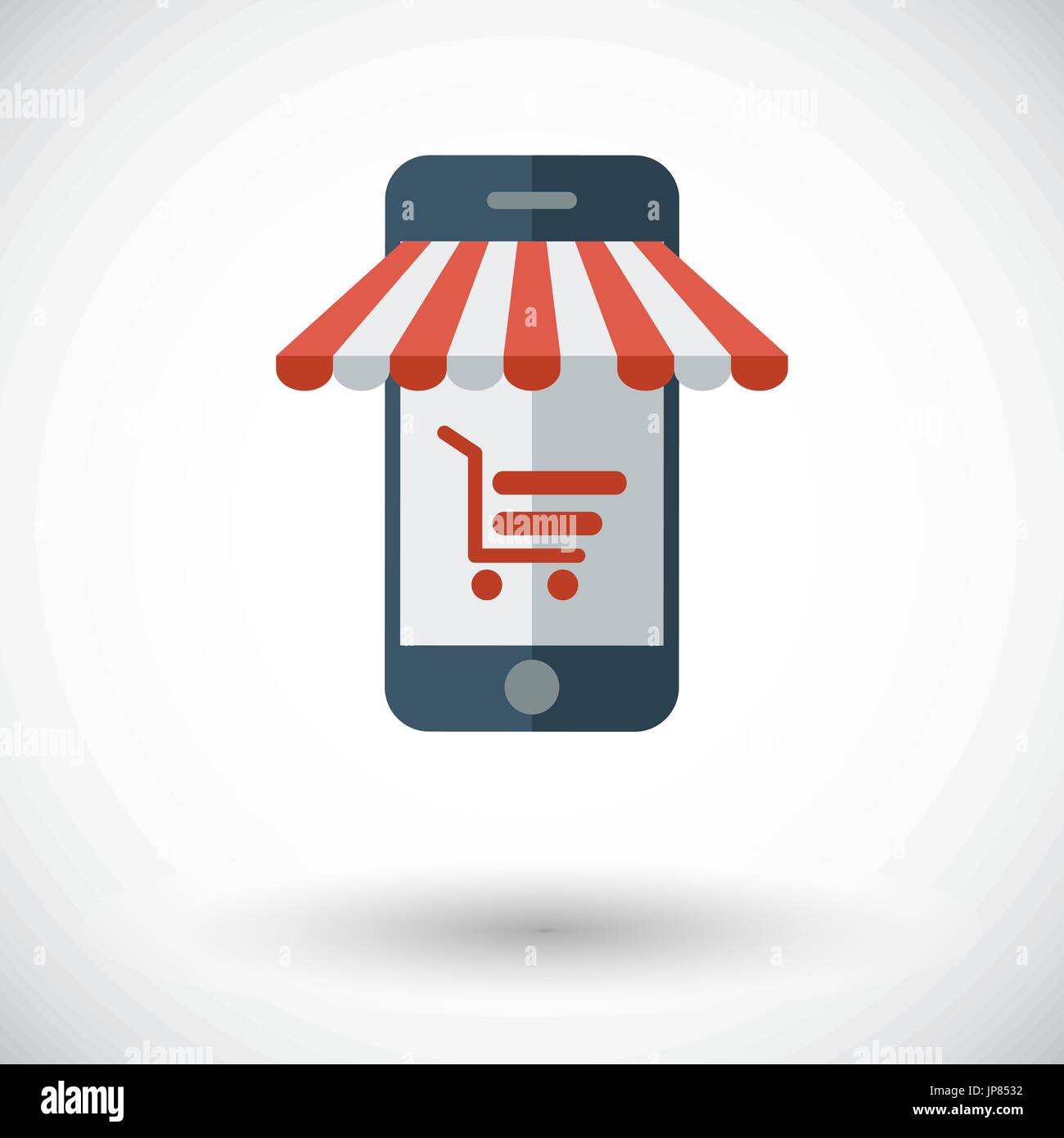Mobile store. Single flat icon on white background. Vector illustration ...