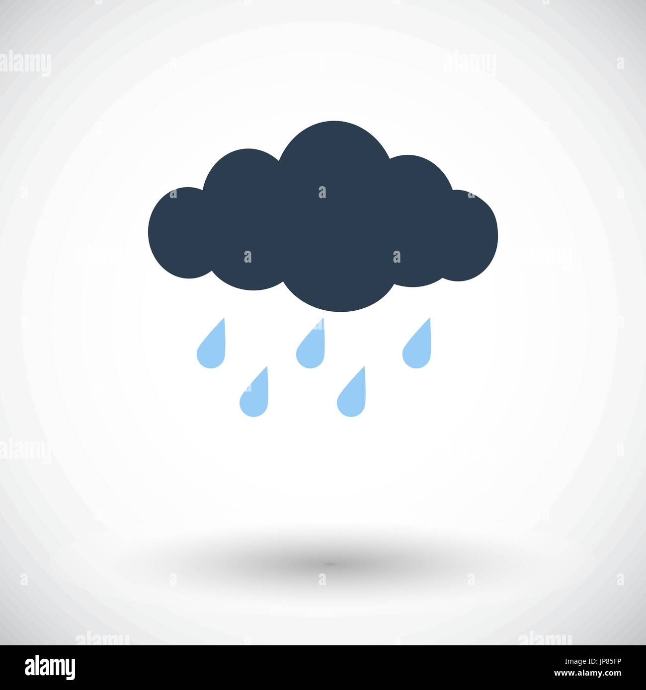 Rain. Single flat icon on white background. Vector illustration Stock ...