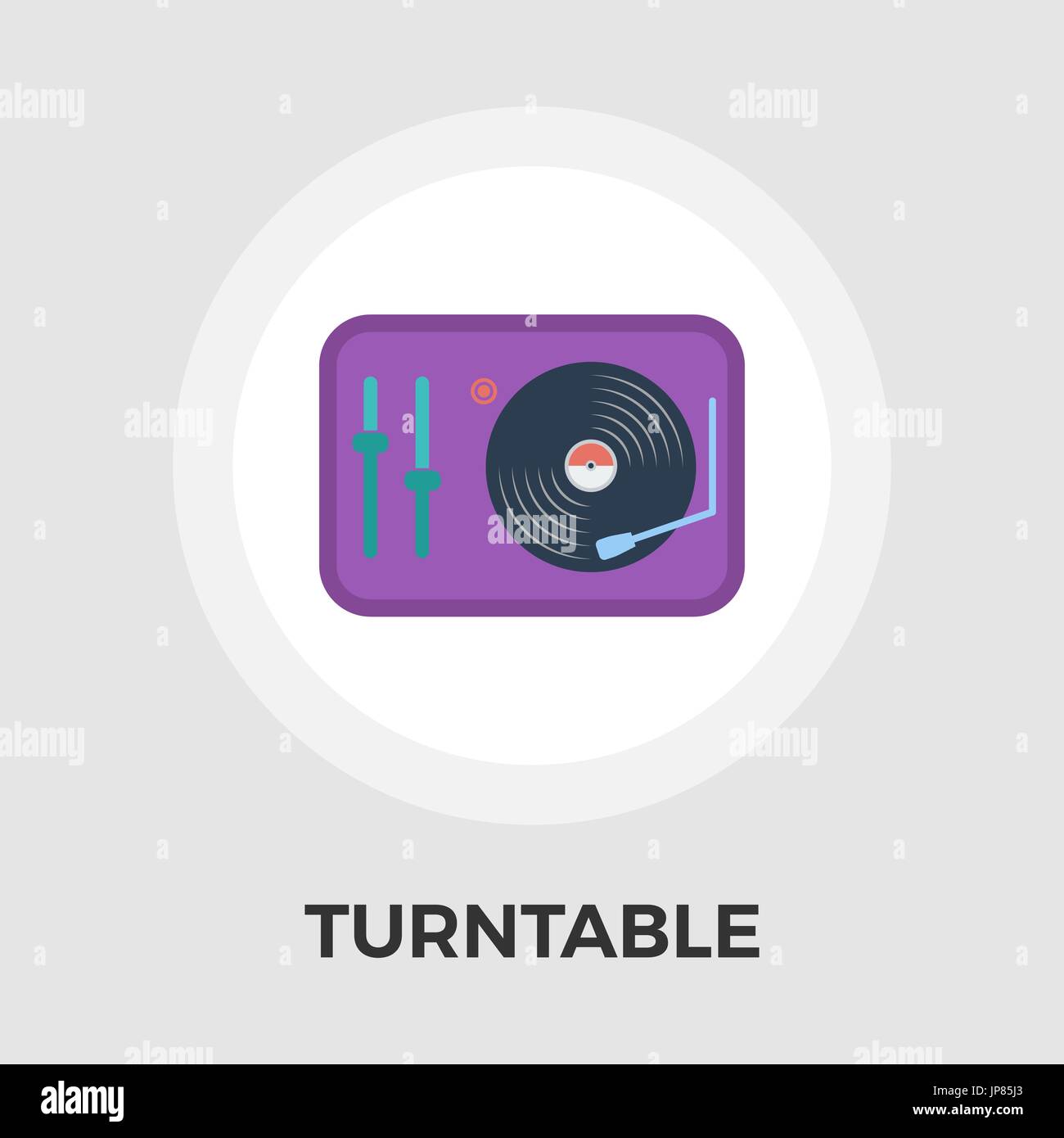 Turntable icon vector. Flat icon isolated on the white background ...