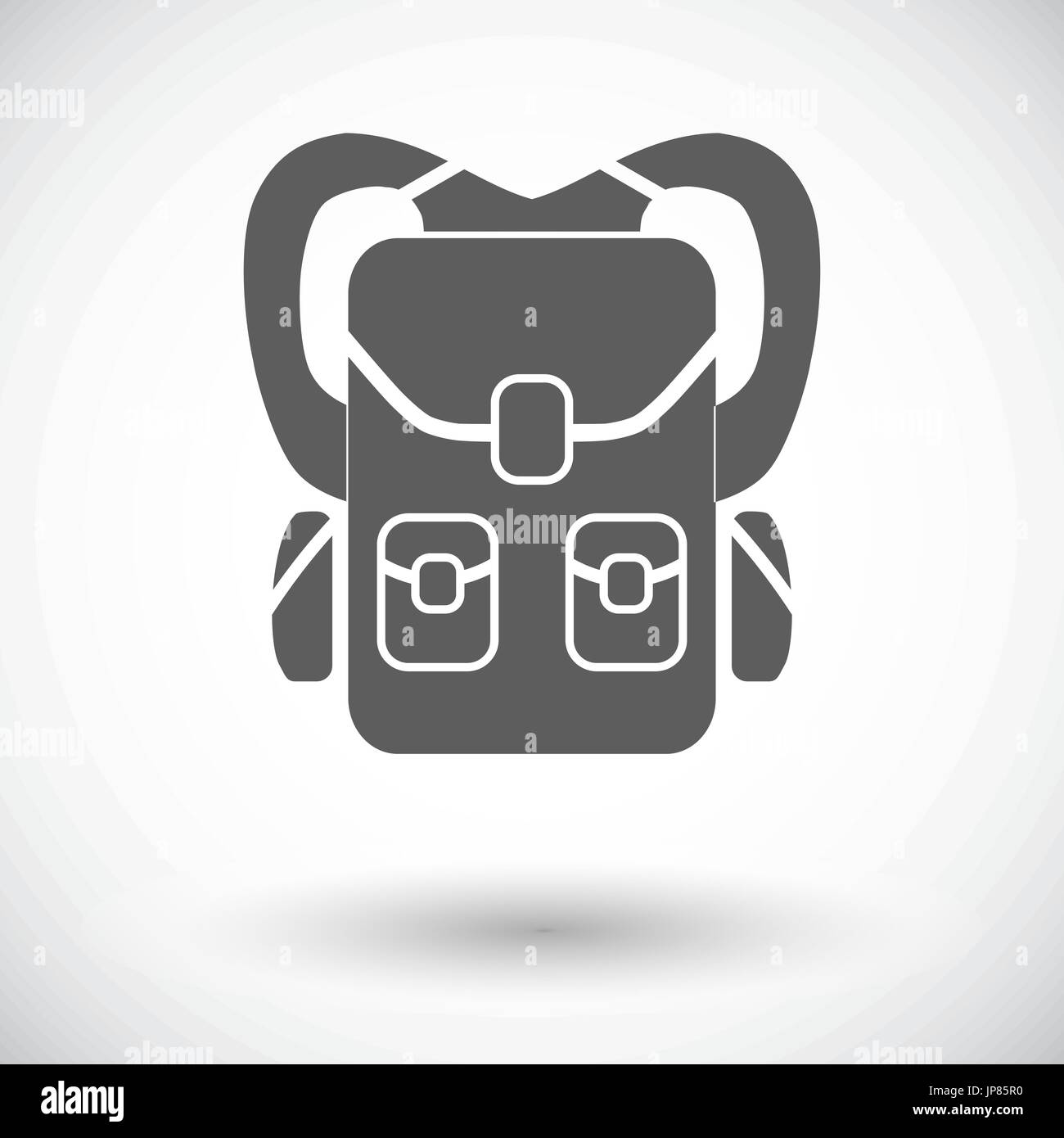 Rucksack. Single flat icon on white background. Vector illustration ...