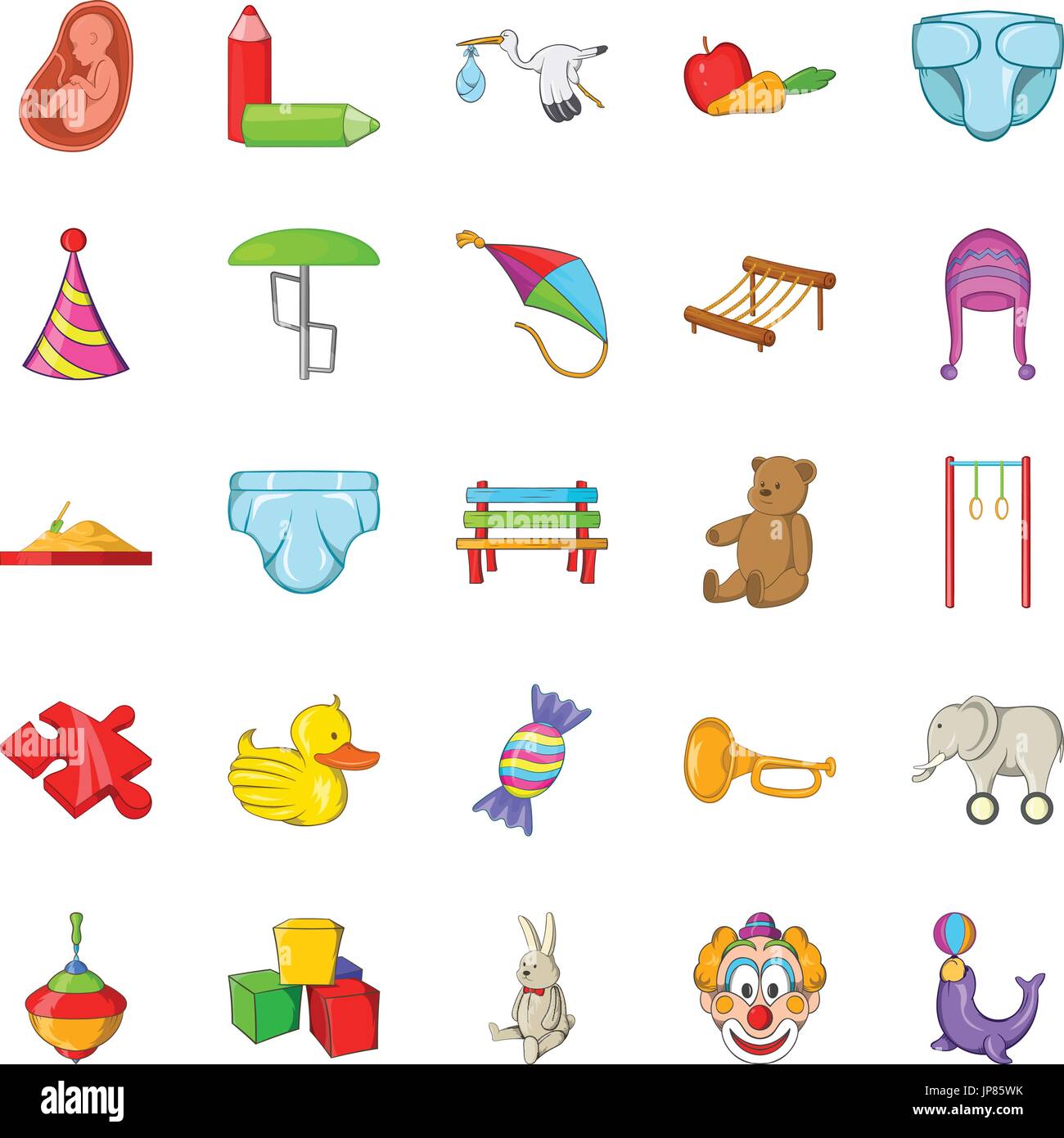 Infant icons set, cartoon style Stock Vector Image & Art - Alamy