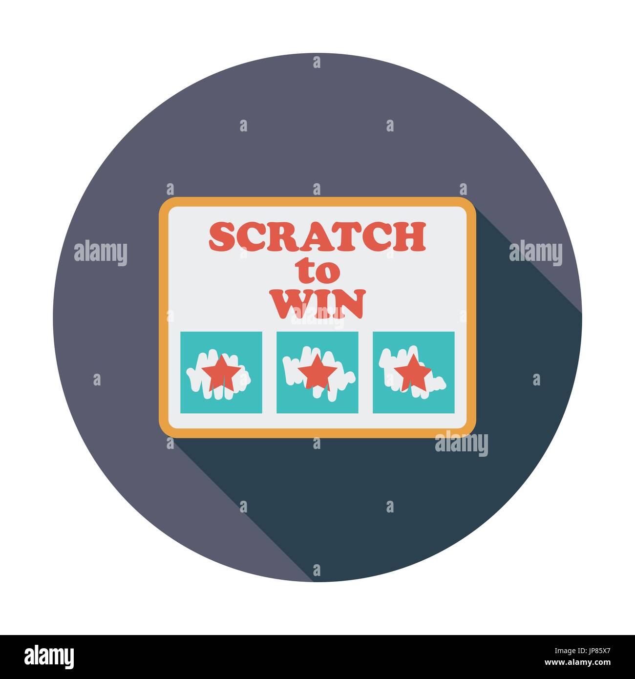 Scratch card. Flat vector icon for mobile and web applications. Vector ...
