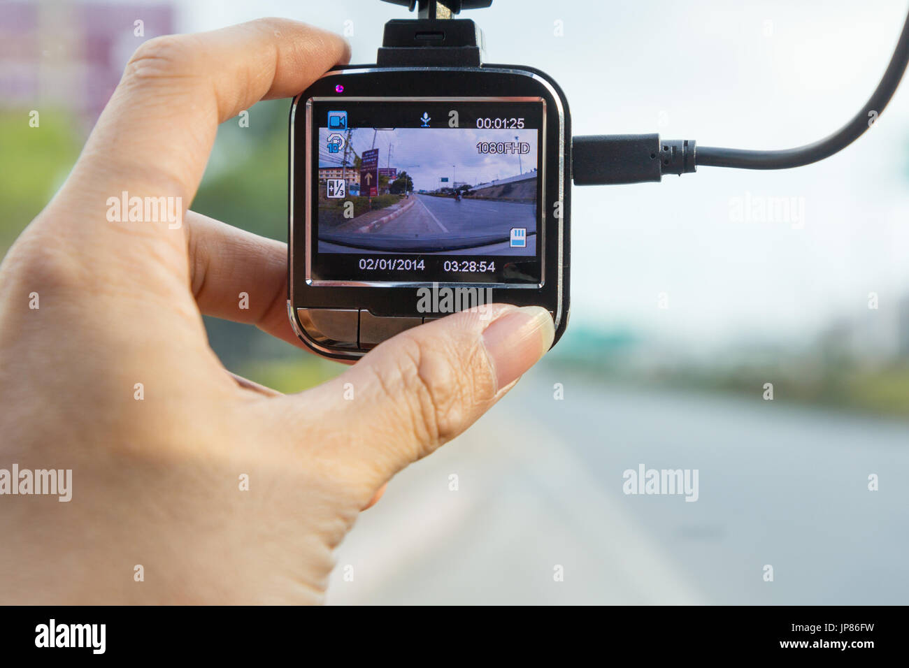 Front camera car recorder / Car DVR Vehicle Stock Photo - Alamy