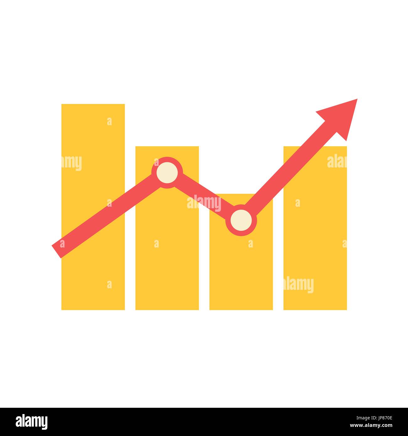 Bar Chart Vector Icon. Flat icon isolated on the white background ...