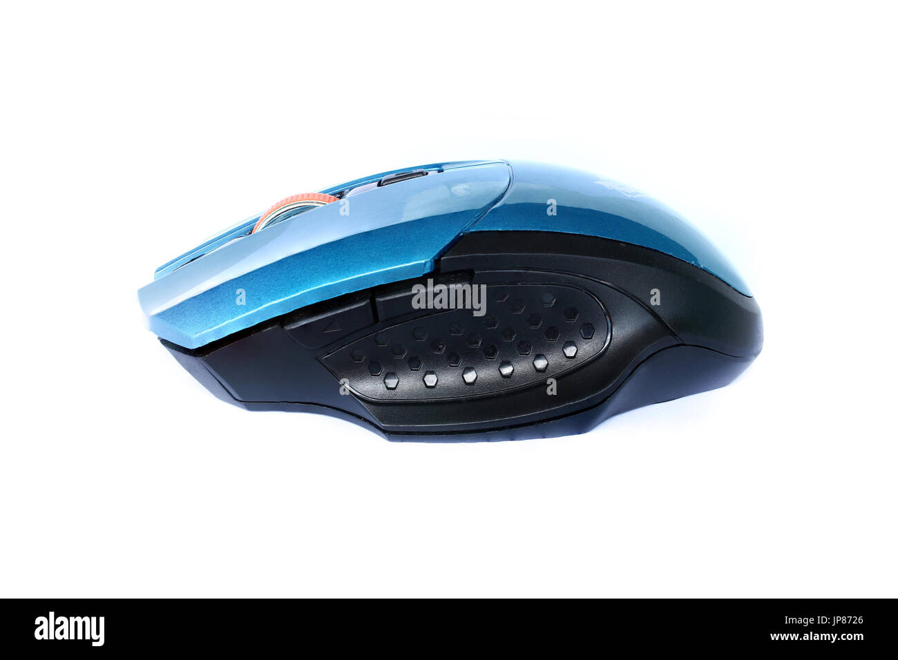 blue computer mouse on isolated Stock Photo - Alamy