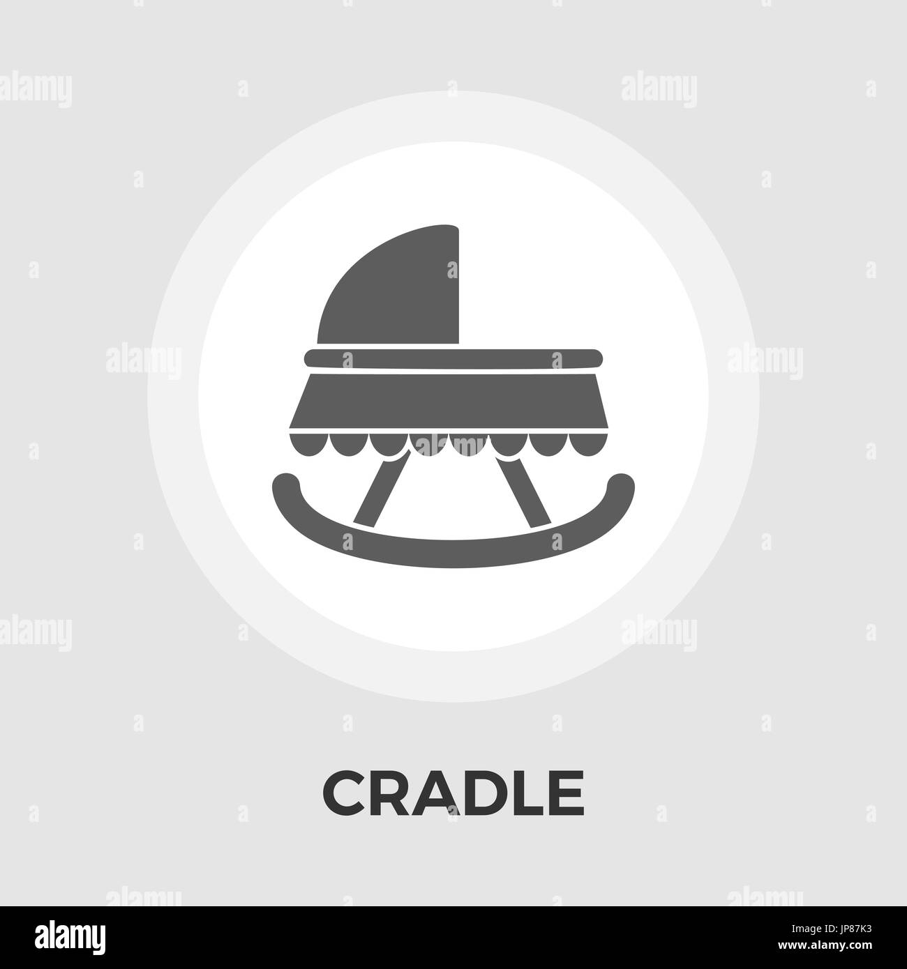 Cradle icon vector. Flat icon isolated on the white background ...