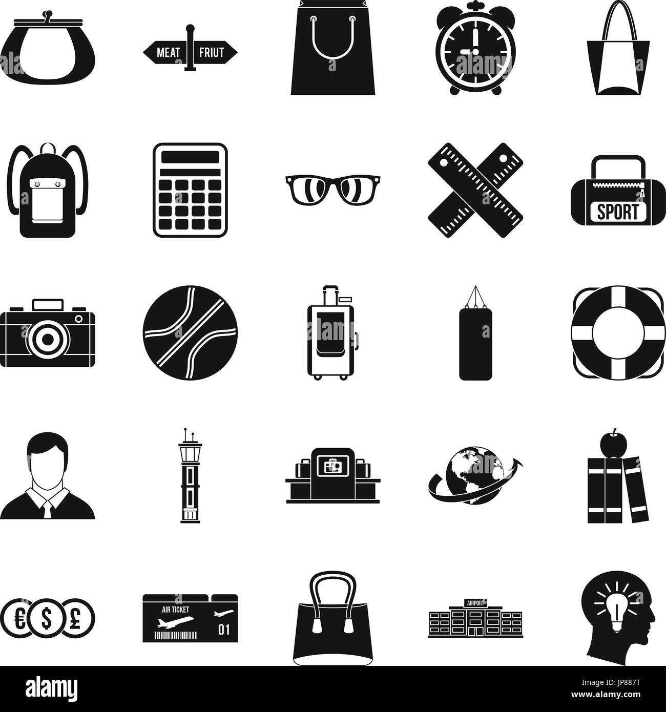 Case icons set, simple style Stock Vector Image & Art - Alamy