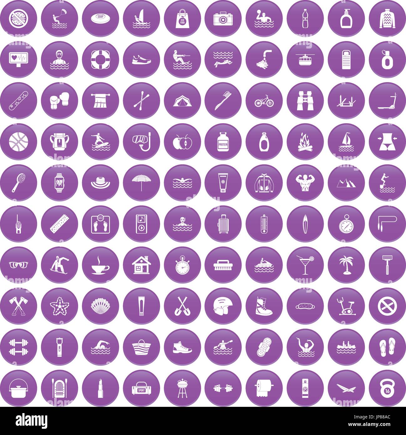 100 human health icons set purple Stock Vector Image & Art - Alamy