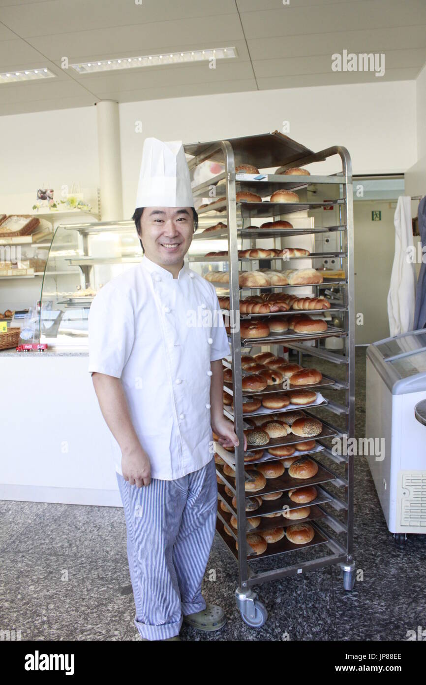 Hironori Takahashi, the sole Japanese baker in Switzerland, shows ...