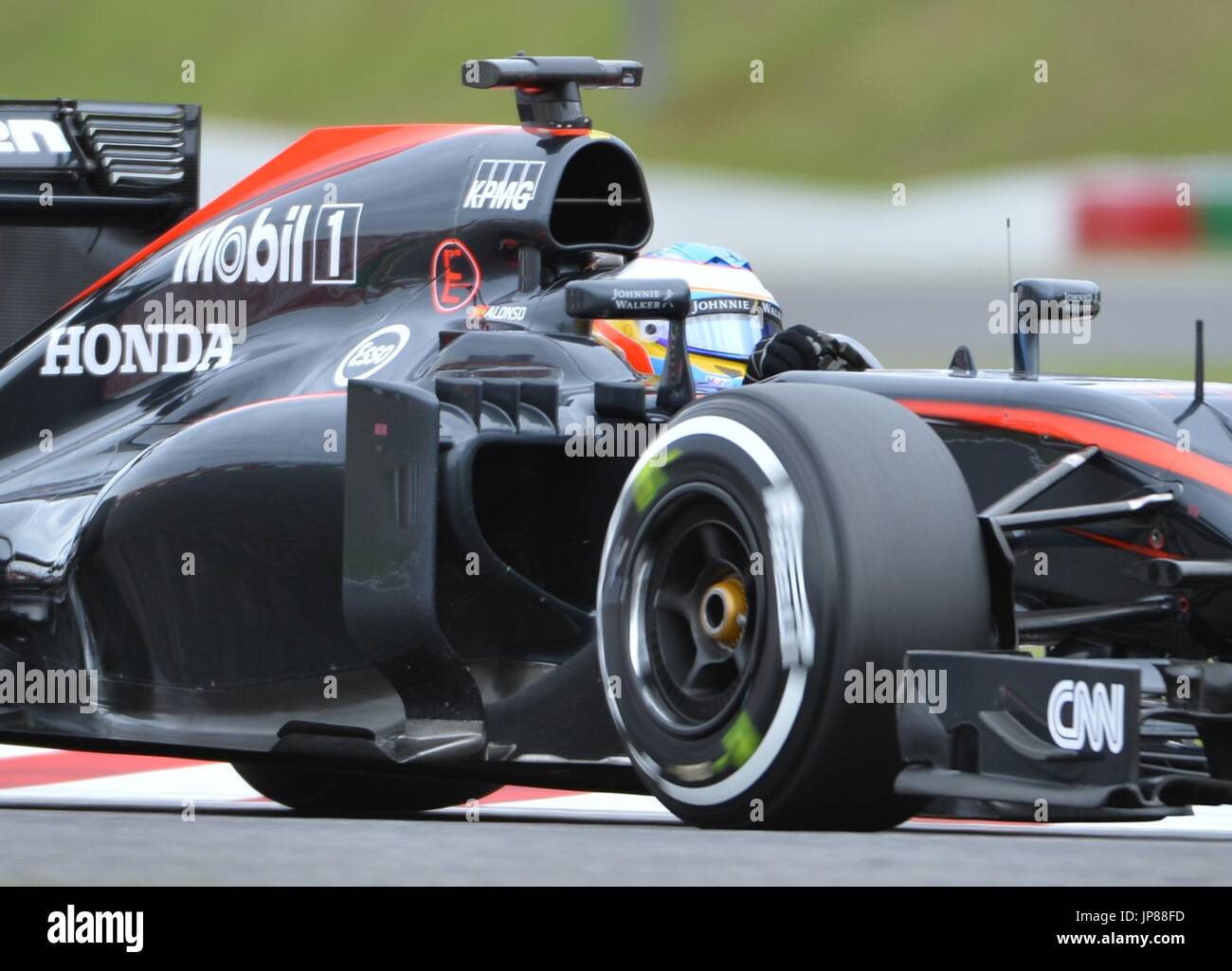 McLaren Honda driver Fernando Alonso competes in Japanese Grand Prix ...