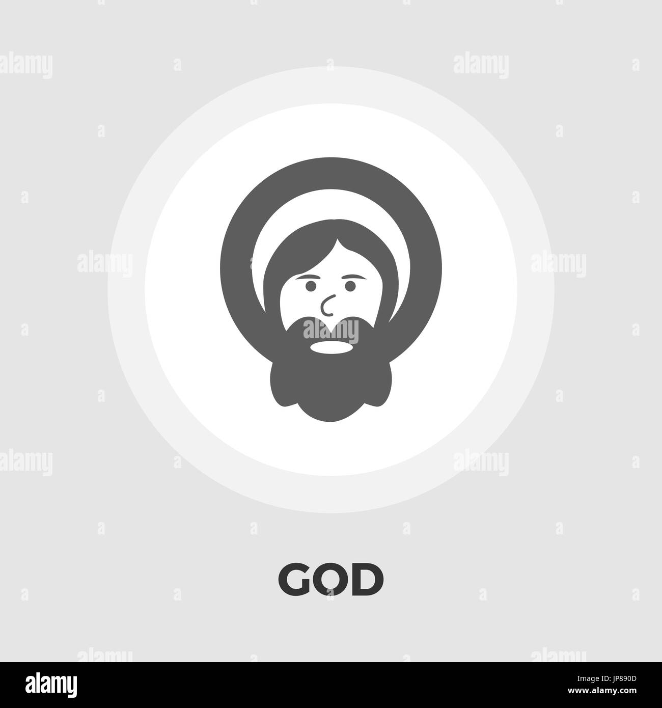 God icon vector. Flat icon isolated on the white background. Editable ...