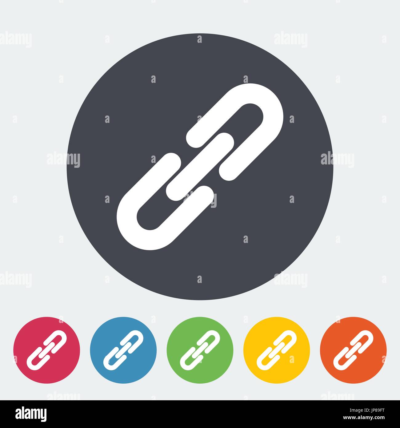 Link. Single flat icon on the circle. Vector illustration Stock Vector ...