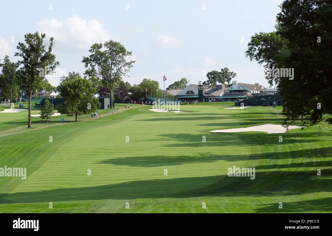 Undated photo shows a view of the 18th hole at Lancaster Country Club ...