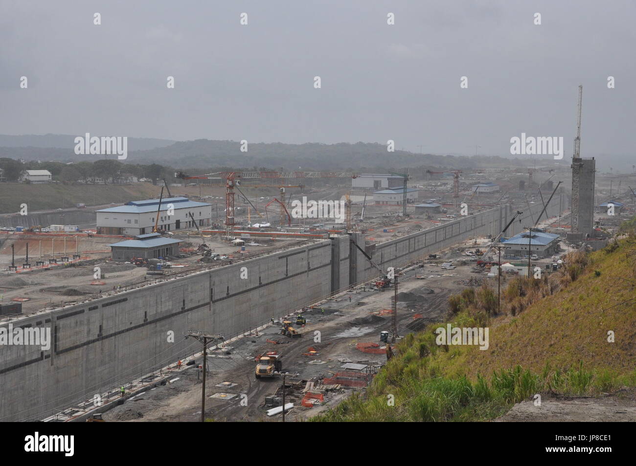Work is under way to expand the Panama Canal in Colon on the Caribbean ...