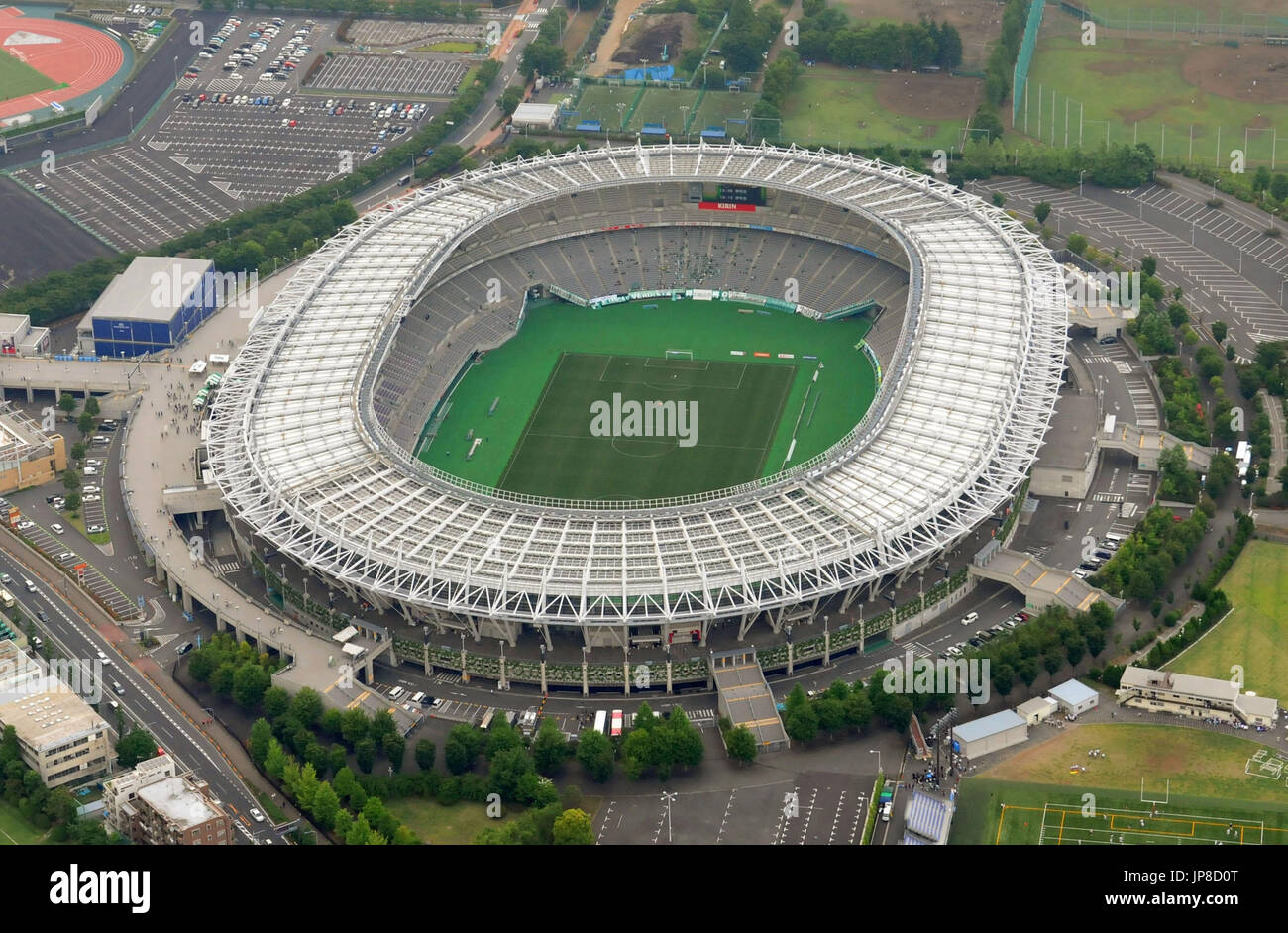 Tokyo Stadium in Chofu City, Tokyo, pictured on June 3, 2012, is called ...