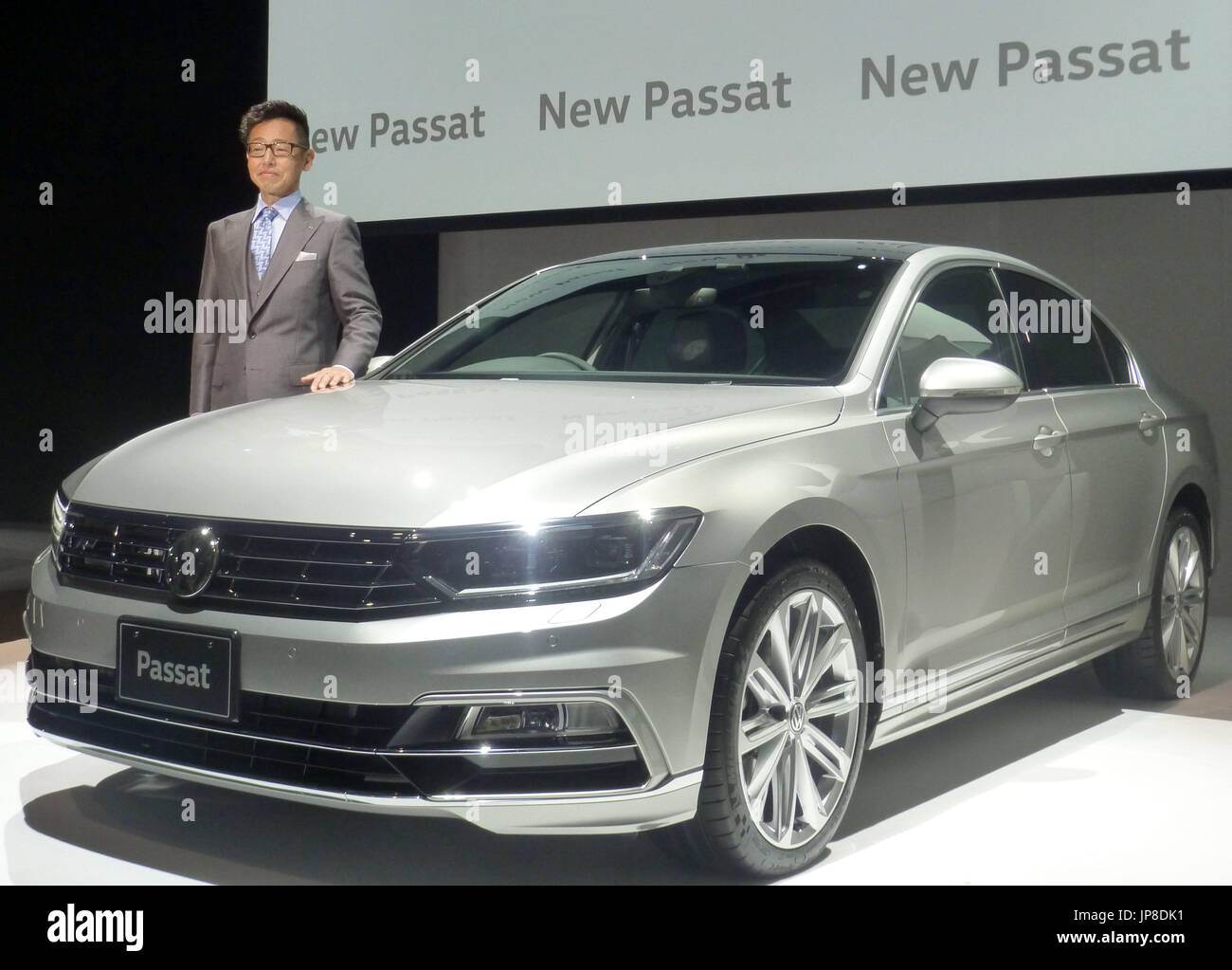 Volkswagen Group Japan Co. President Shigeru Shoji poses for photos ...