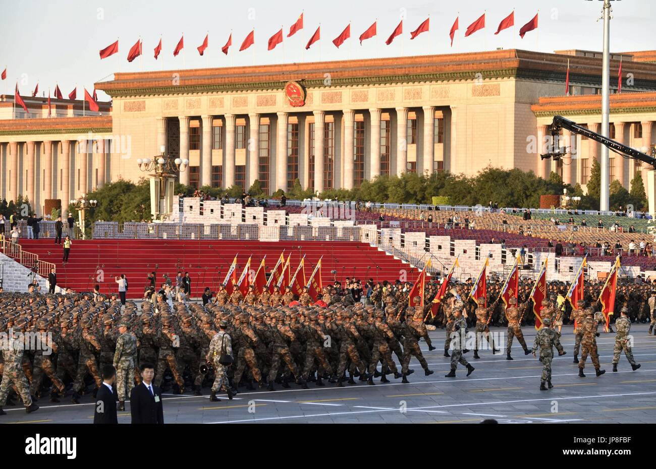 Chinese soldiers march in front of Tiananmen Square in Beijing on Sept ...